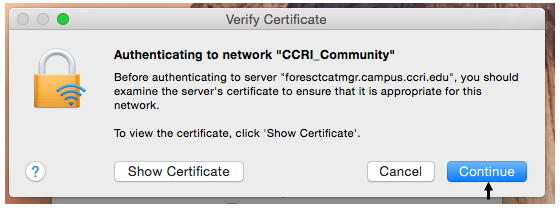 How to log into the CCRI Wireless Network on Mac – CCRI